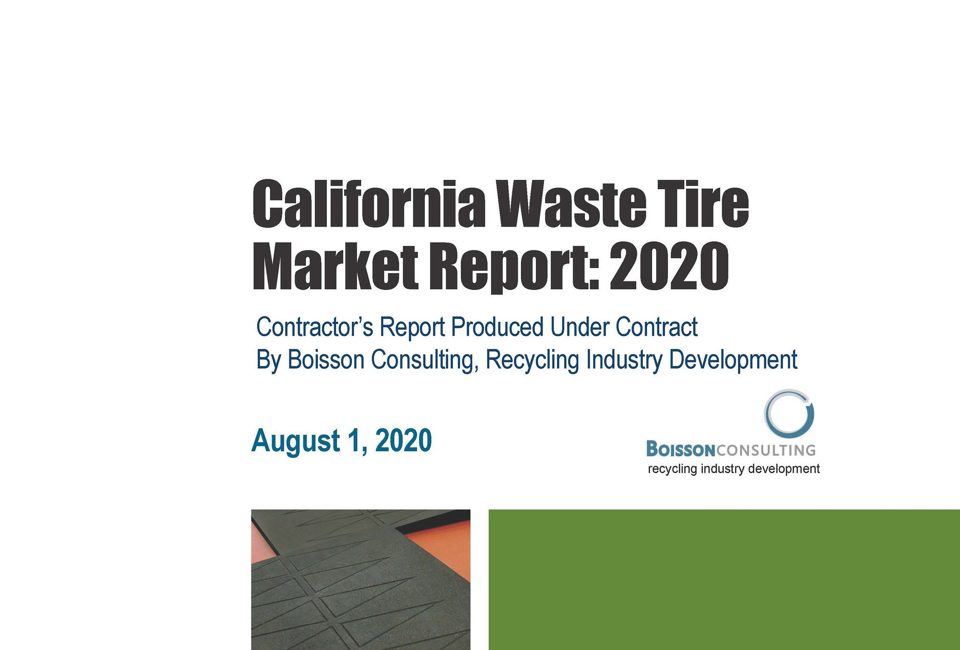 California Waste Tire Market Report - Scrap Tire News